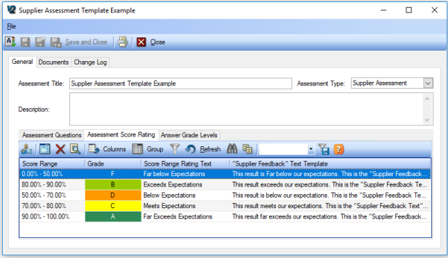 Setting up Assessment Score Rating – Ocean Technologies Group