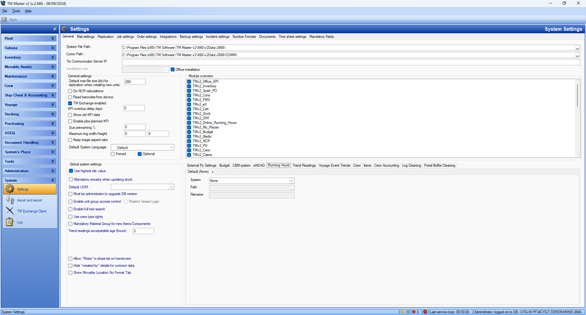 Setting up Automatic Running Hours – Ocean Technologies Group