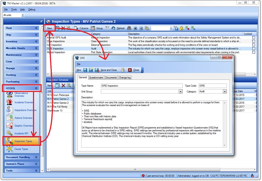 How to Create an Inspection Type – Ocean Technologies Group