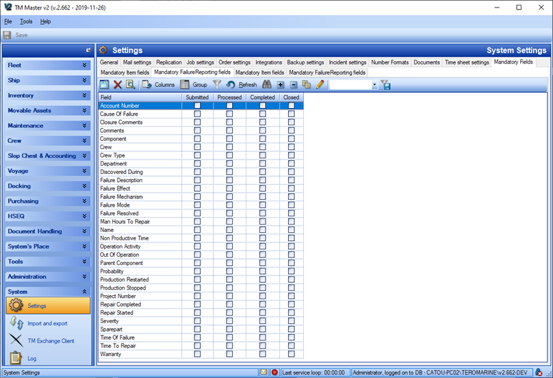 Configure TM Master v2 to use the Failure Module – Ocean Technologies Group