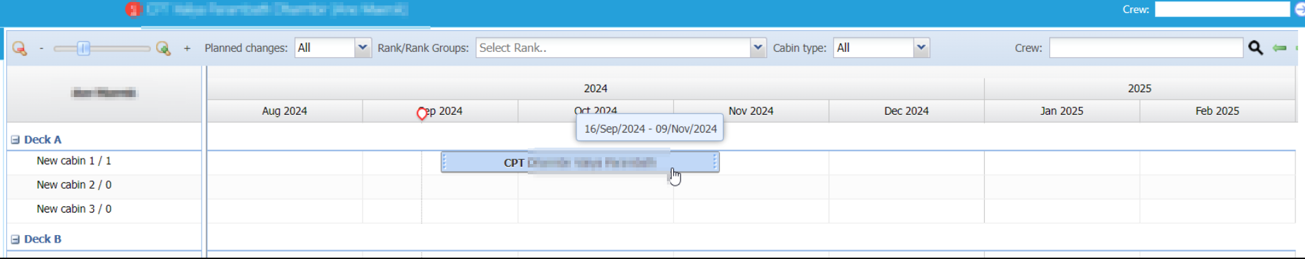 Onboard Module - Cabin allocation – Ocean Technologies Group