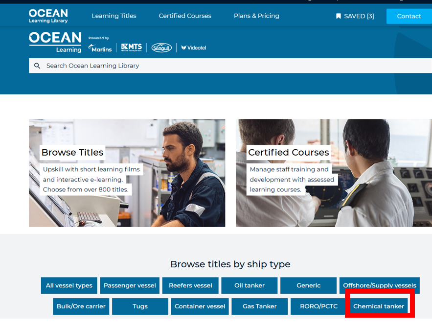 Where to find specific courses, e-learning modules, and training titles ...
