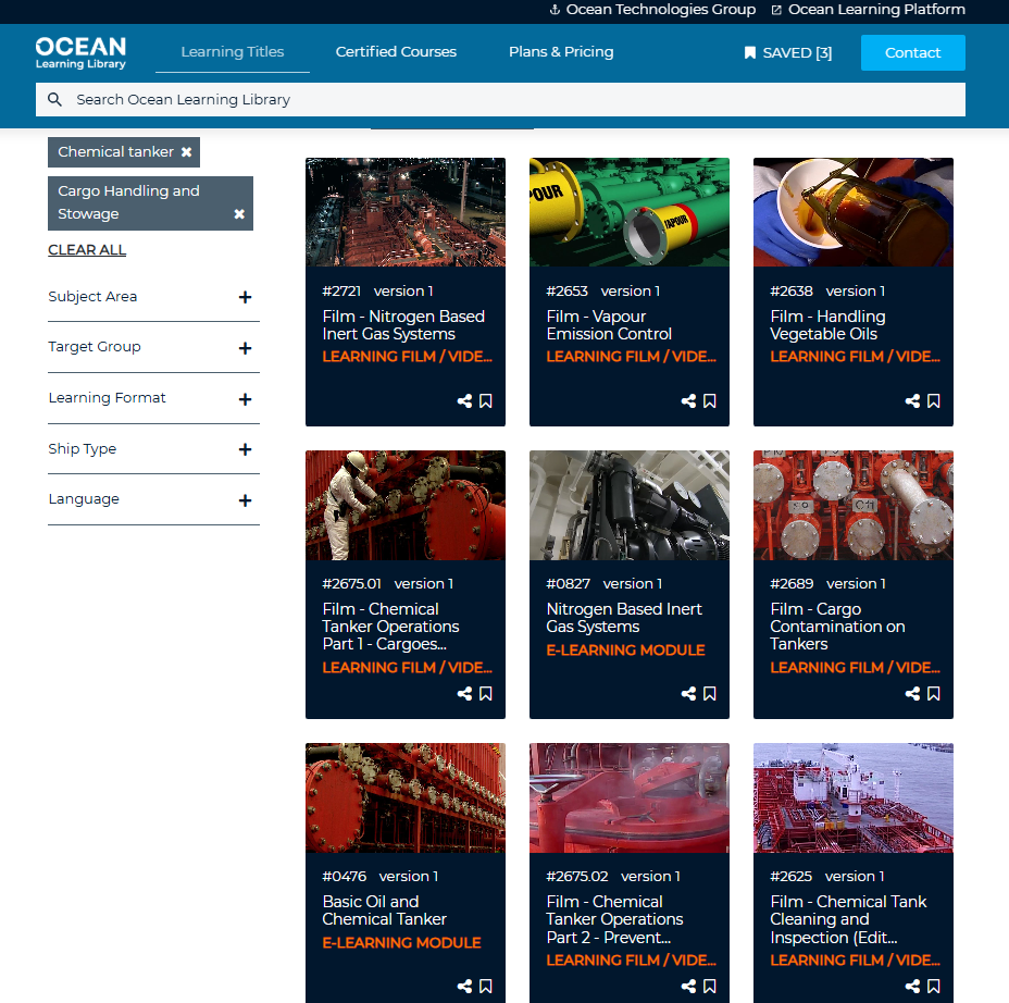 Where to find specific courses, e-learning modules, and training titles ...