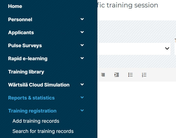 How to add Training Record, Training Drills, Company Specific Training ...