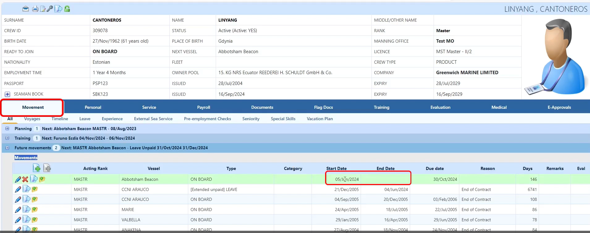 How to Use the Crew Movements on Compas? – Ocean Technologies Group