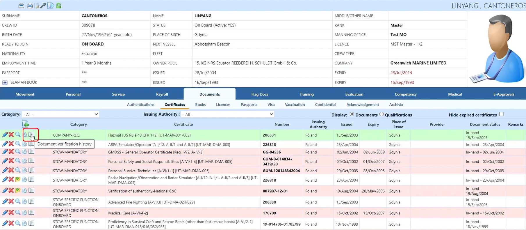 How to Use the Document Verification on COMPAS? – Ocean Technologies Group